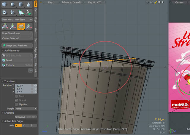 Create a Commercial Print Advertisement Using 3D Splashes