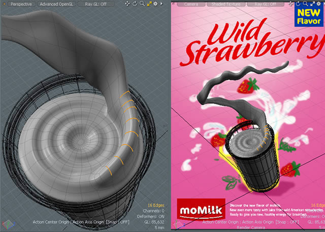 Create a Commercial Print Advertisement Using 3D Splashes