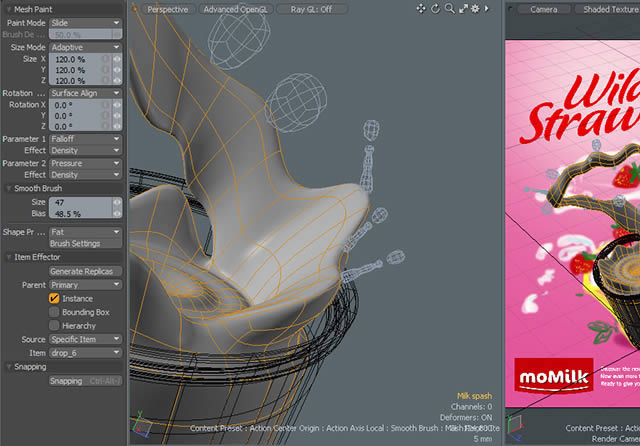 Create a Commercial Print Advertisement Using 3D Splashes