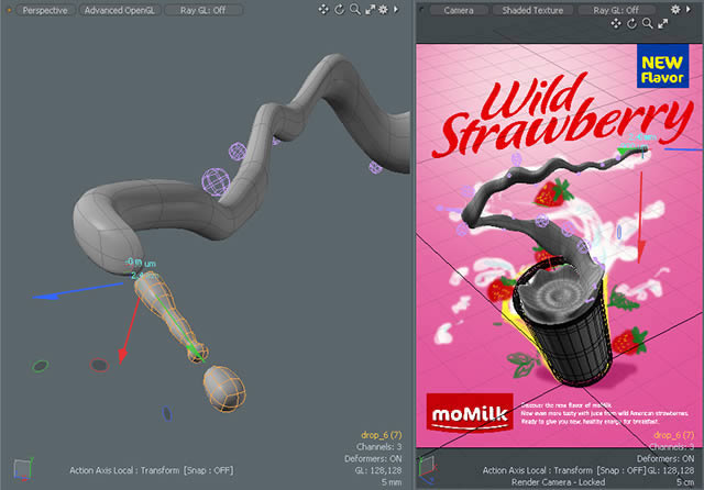 Create a Commercial Print Advertisement Using 3D Splashes