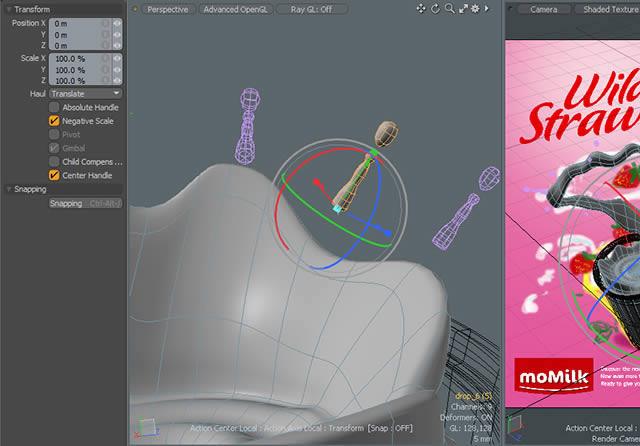 Create a Commercial Print Advertisement Using 3D Splashes